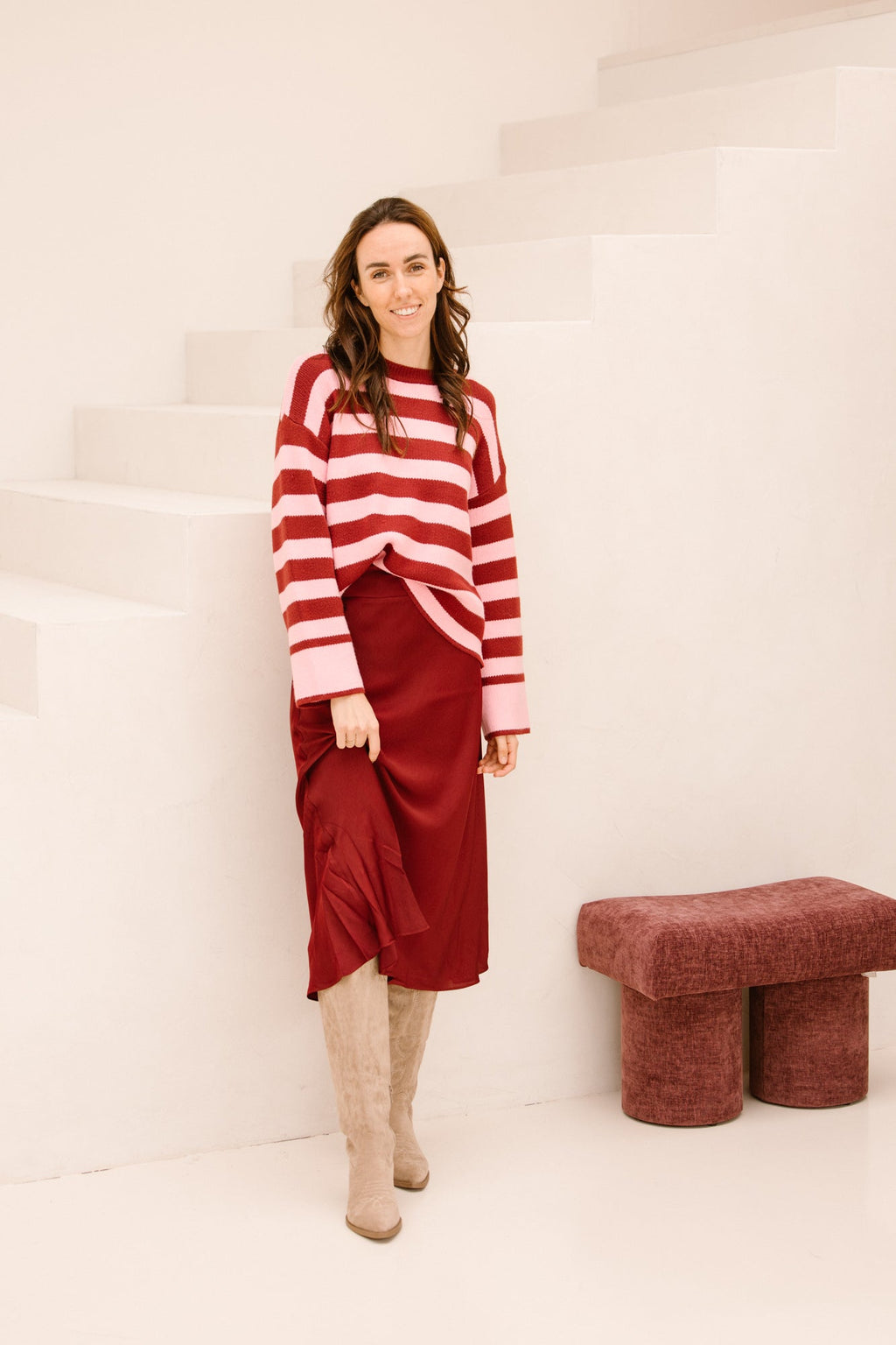 Janiala skirt bordeaux - Ange | Shop online Bij Keesje