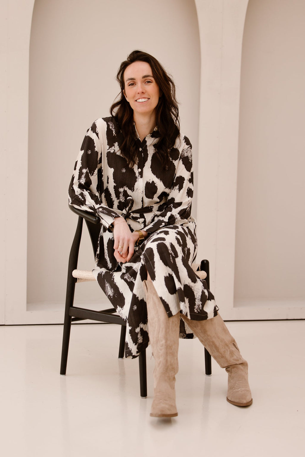 MSCHKaralie Jusia Shirt Dress Licorice Leo - MSCH Copenhagen | Shop ...