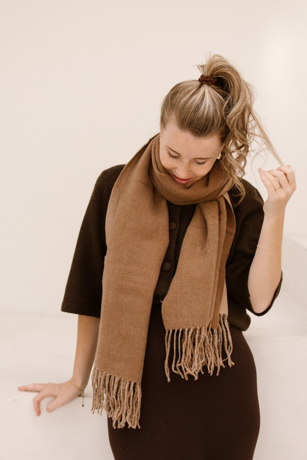Smashed Lemon Scarf Brown - Smashed Lemon | Shop online Bij Keesje